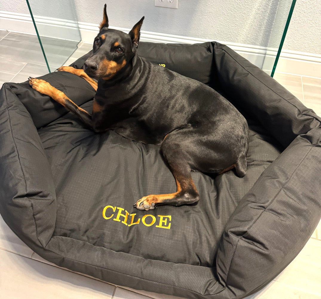 Tough Rip-Stop™ Oval Bolster Pillow Dog Bed | K9 Ballistics